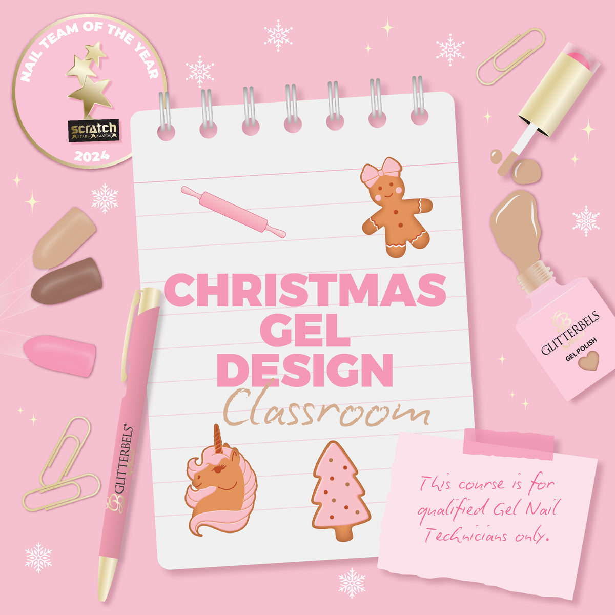 Christmas Gel Design (Classroom) – Glitterbels