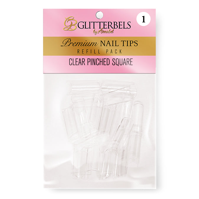 Clear Pinched Square Tips Refill - Pack of 50 – Glitterbels
